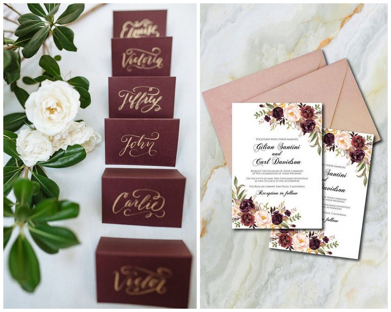 Bordowy kolor przewodni ślubu i wesela - Blog ślubny